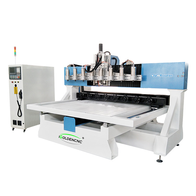 3d 4 Axis Cnc Router Machine Multi -head Cnc Router - iGolden CNC
