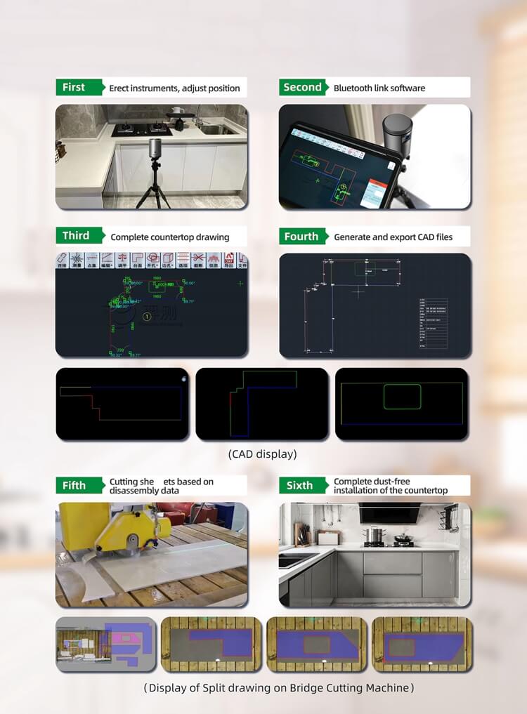 3D Laser Measuring Scanner for Stone Kitchen Bathroom Countertop ...